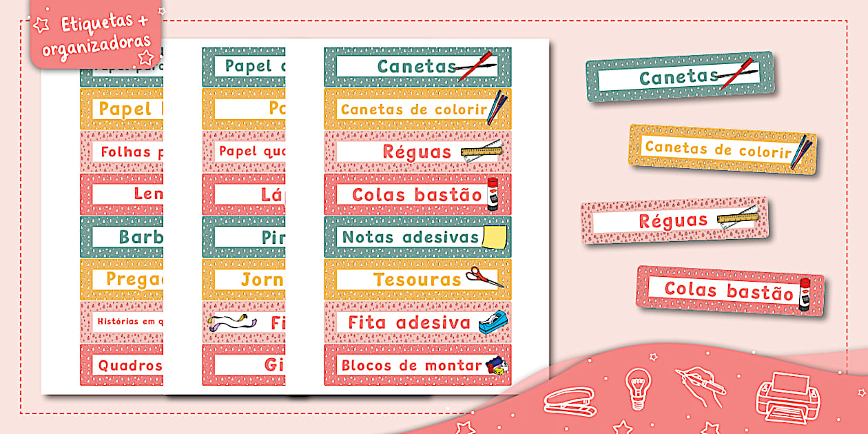 Etiquetas organizadoras de sala de aula - Twinkl