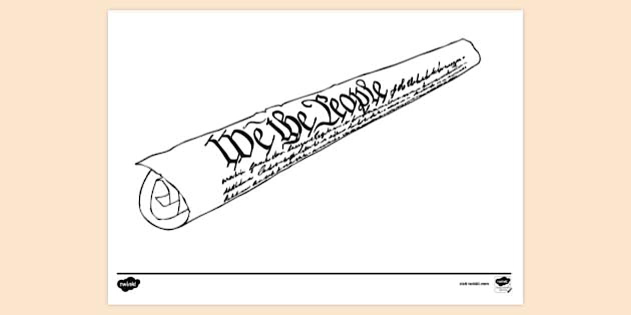 The Constitution Colouring | Colouring Sheets (Teacher-Made)