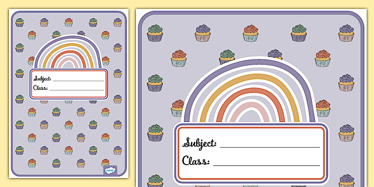 Muted Rainbow Themed Floor Book A3 Book Cover (teacher made)