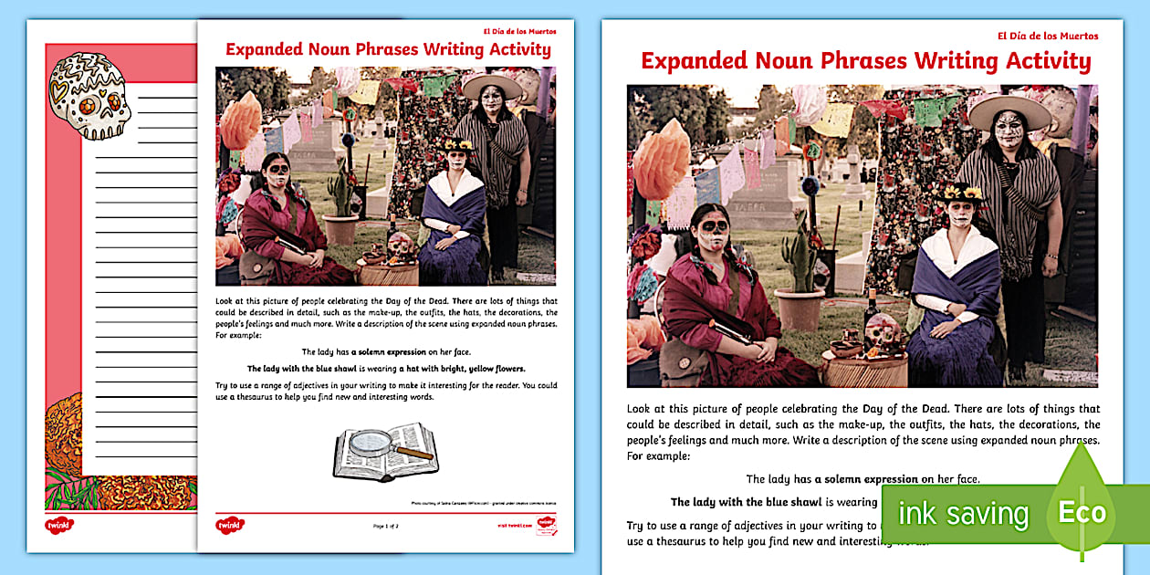 Day of the Dead: Expanded Noun Phrases Writing Activity