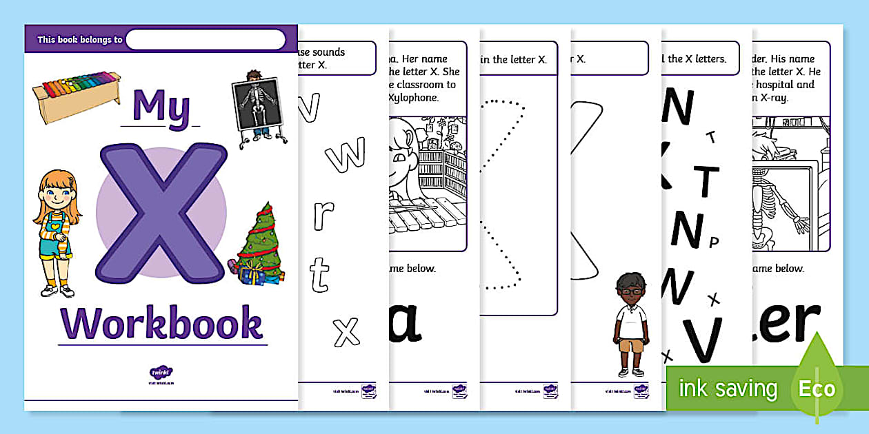 My Workbook X uppercase (teacher made) - Twinkl