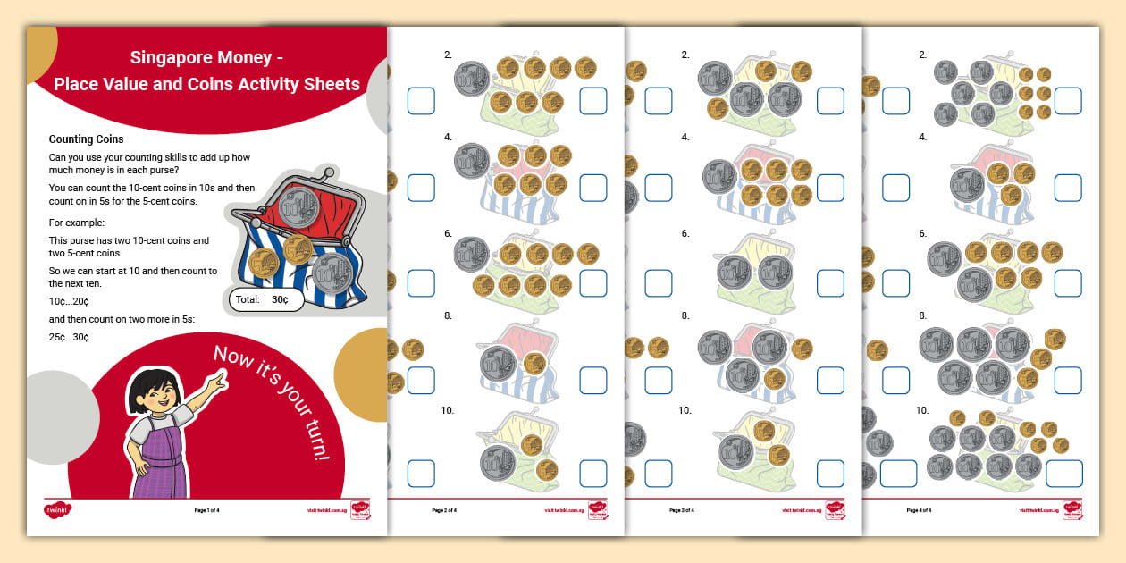 Singapore Money Activity Sheets (Lehrer gemacht) - Twinkl