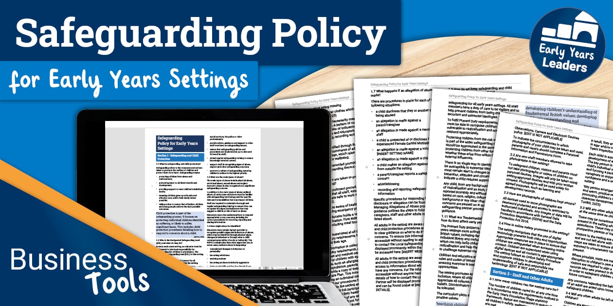 Safeguarding Policy for Early Years Settings | Twinkl