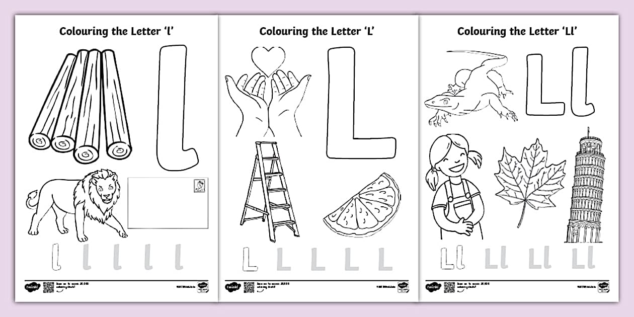 Editable Letter L Colouring Pages (teacher made) - Twinkl