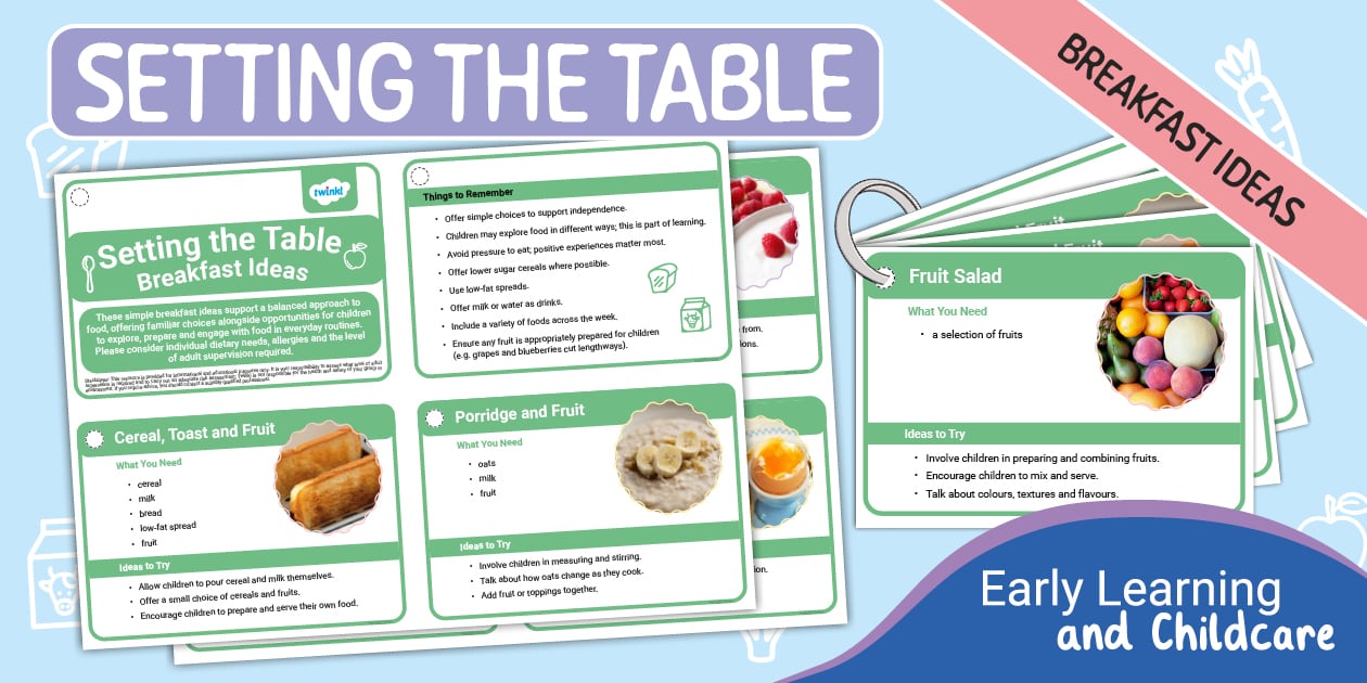 Setting the Table Breakfast Ideas Ringed Cards