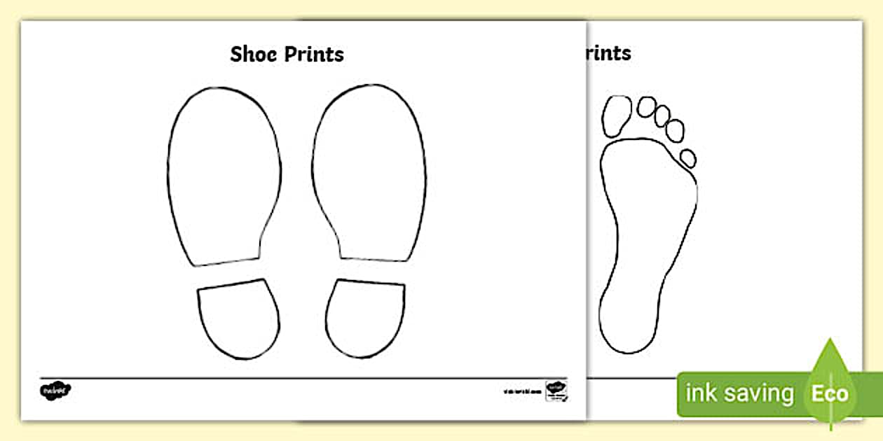 Editable Footprint Outlines (teacher made) - Twinkl