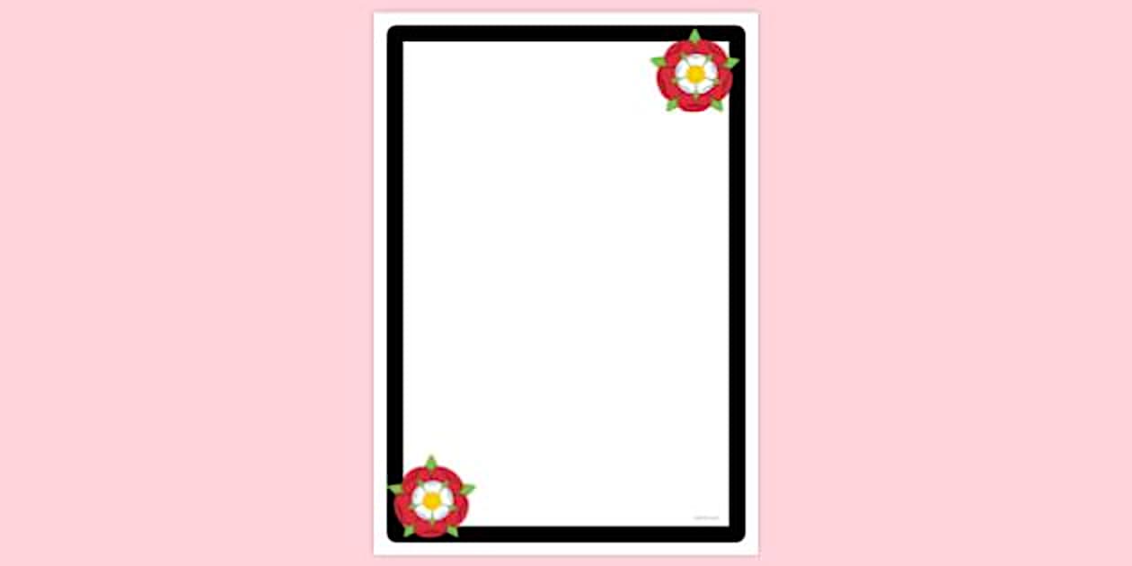 Tudor Rose Page Border | Page Borders | Twinkl - Twinkl