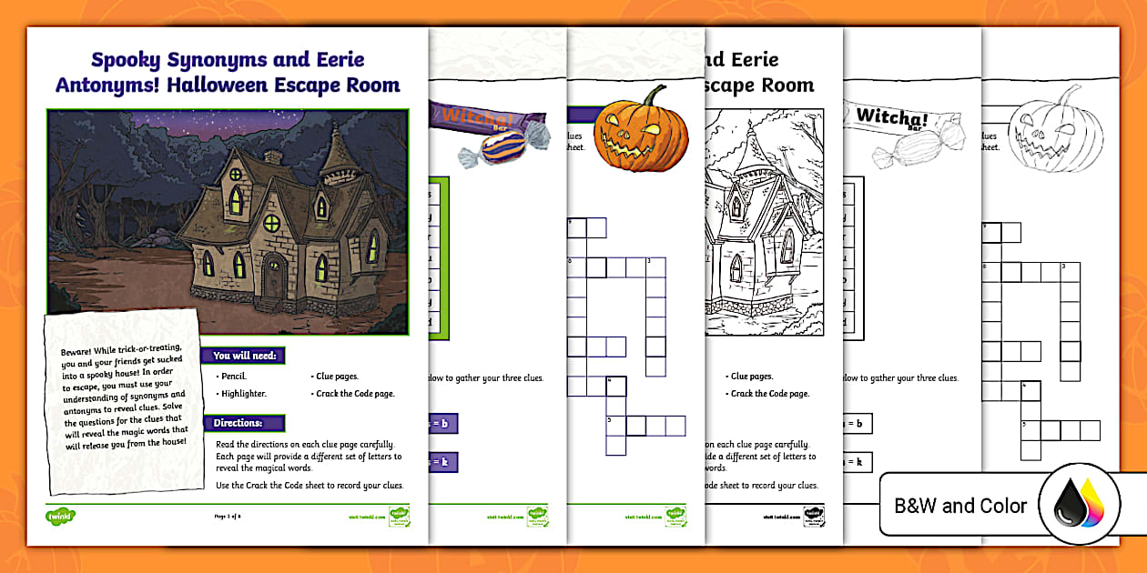 Halloween ELA Escape Room for 3rd-5th Grade (Teacher-Made)