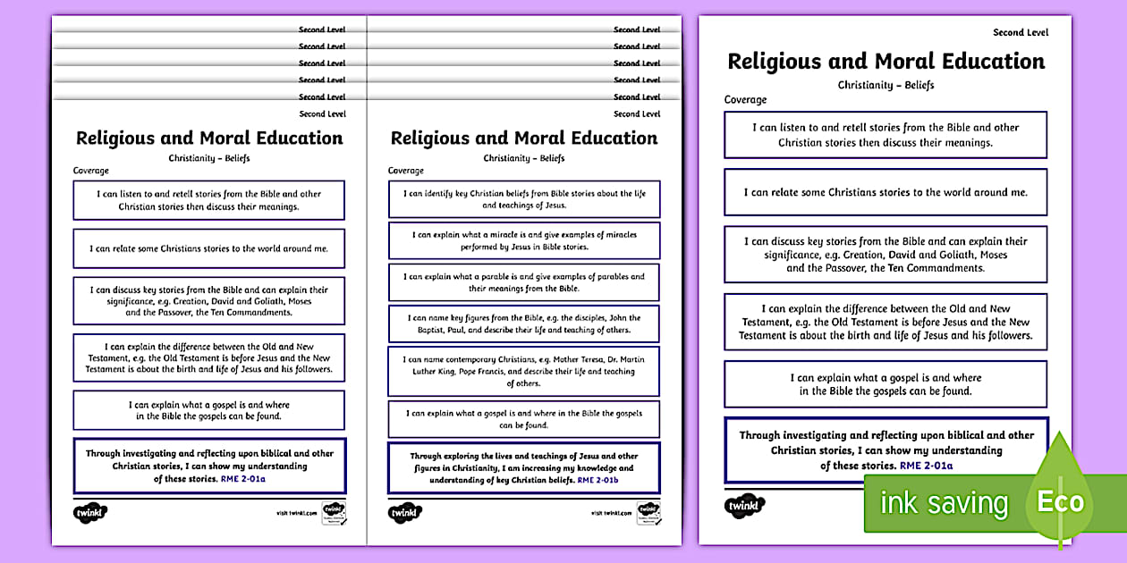 CfE Second Level Religious and Moral Education Child Friendly Assessment