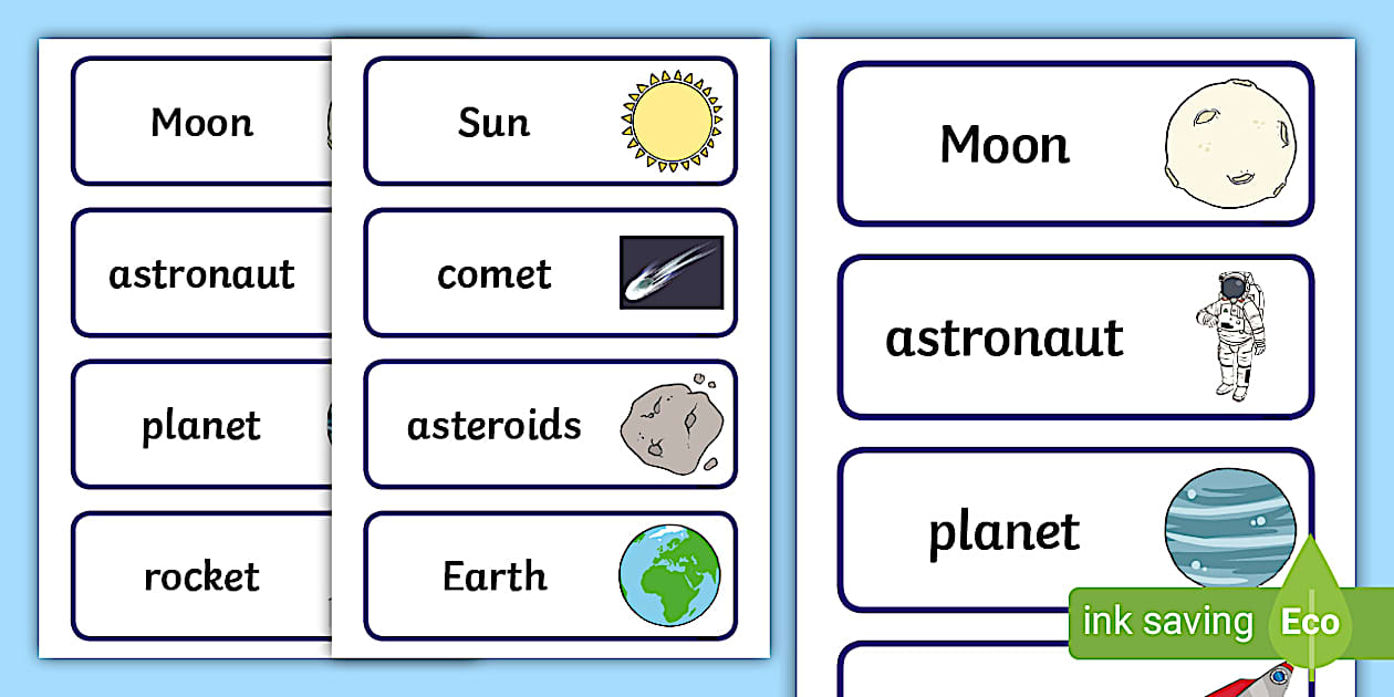 Space Related Words for Kids |Teacher-Made (teacher made)