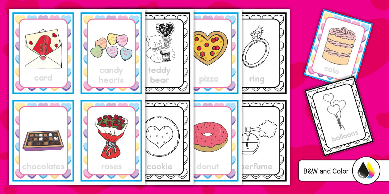 Valentine's Day Gift Shop Dramatic Play Tracing Word Cards