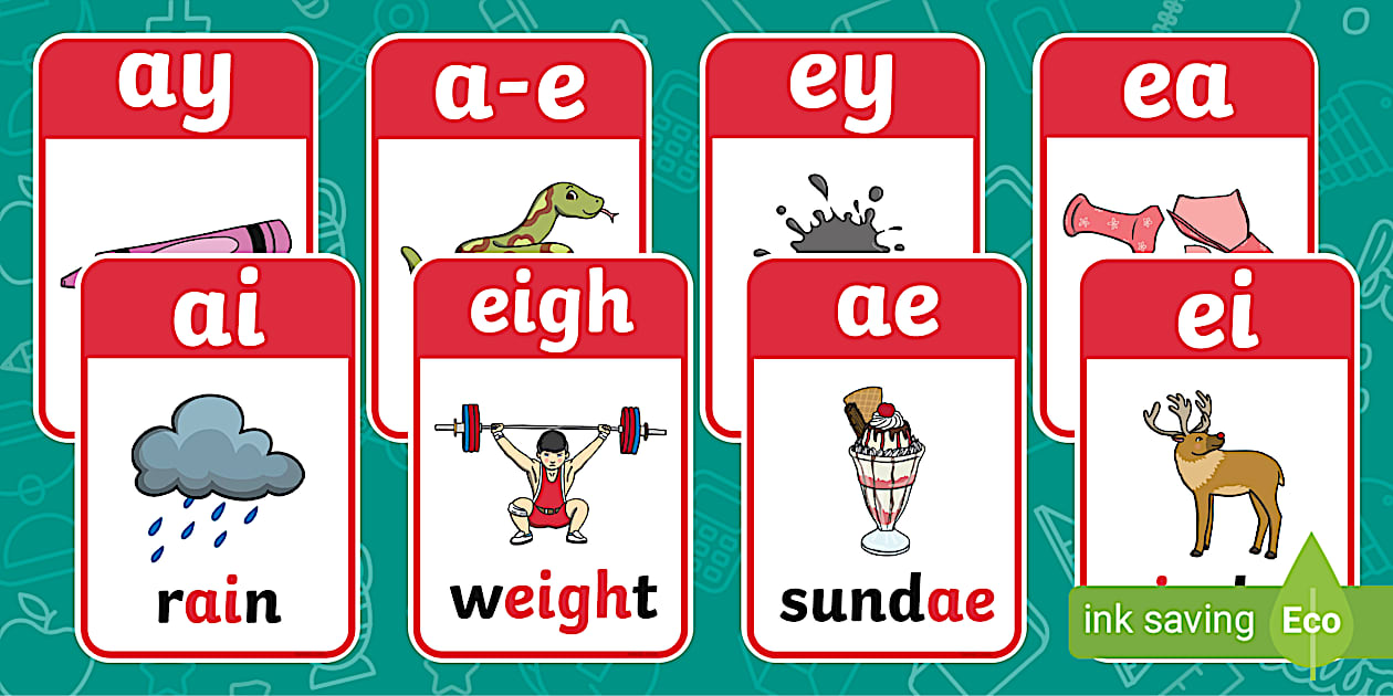 Cursive My ai Sound Family Flashcards (Hecho por educadores)
