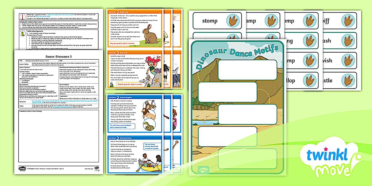 👉 Twinkl Move - Reception Dance: Dinosaurs Lesson 3 - Dinosaur Dances ...