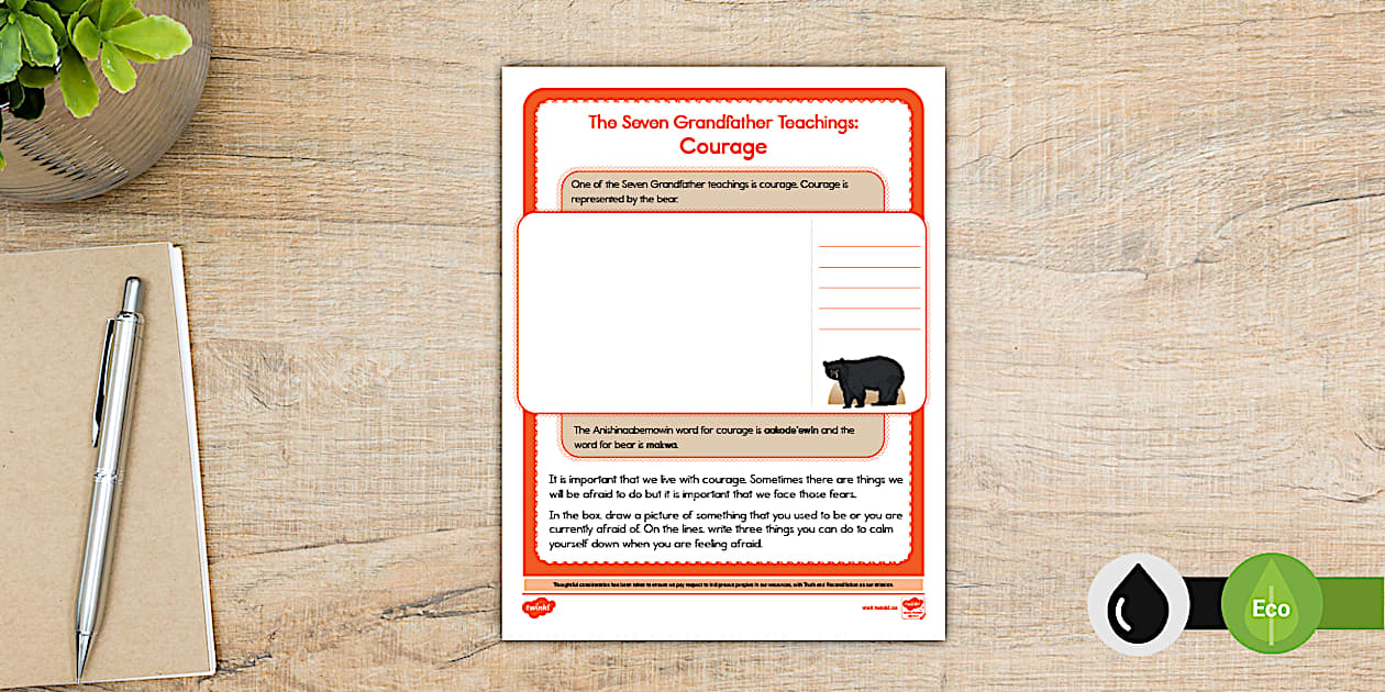 FREE! - The Seven Grandfather Teachings - Courage - Twinkl