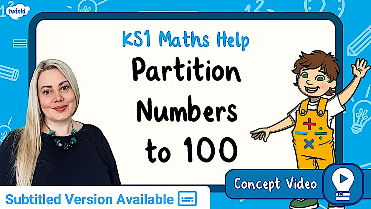👉 Partition Numbers to 100 (Place Value) | KS1 Maths Concept Video