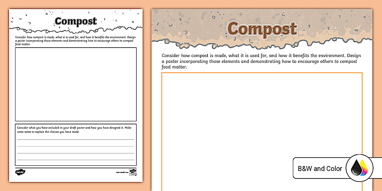 Compost Poster Ideas Activity Sheet for Kids | Twinkl USA