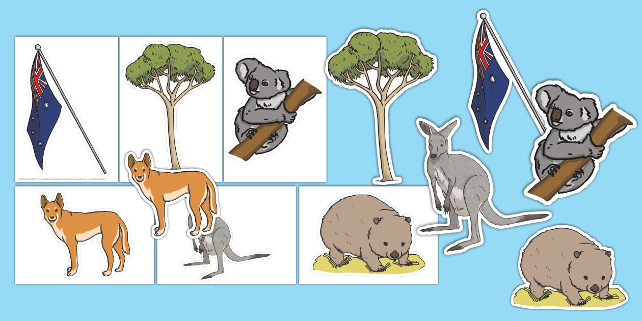 Symbols of Australia Cut-Outs (teacher made) - Twinkl