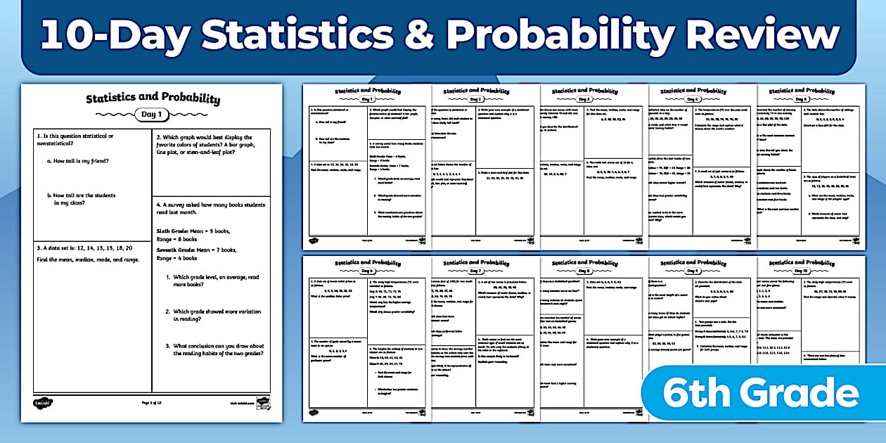 Statistics Probability Review | Math | Twinkl USA