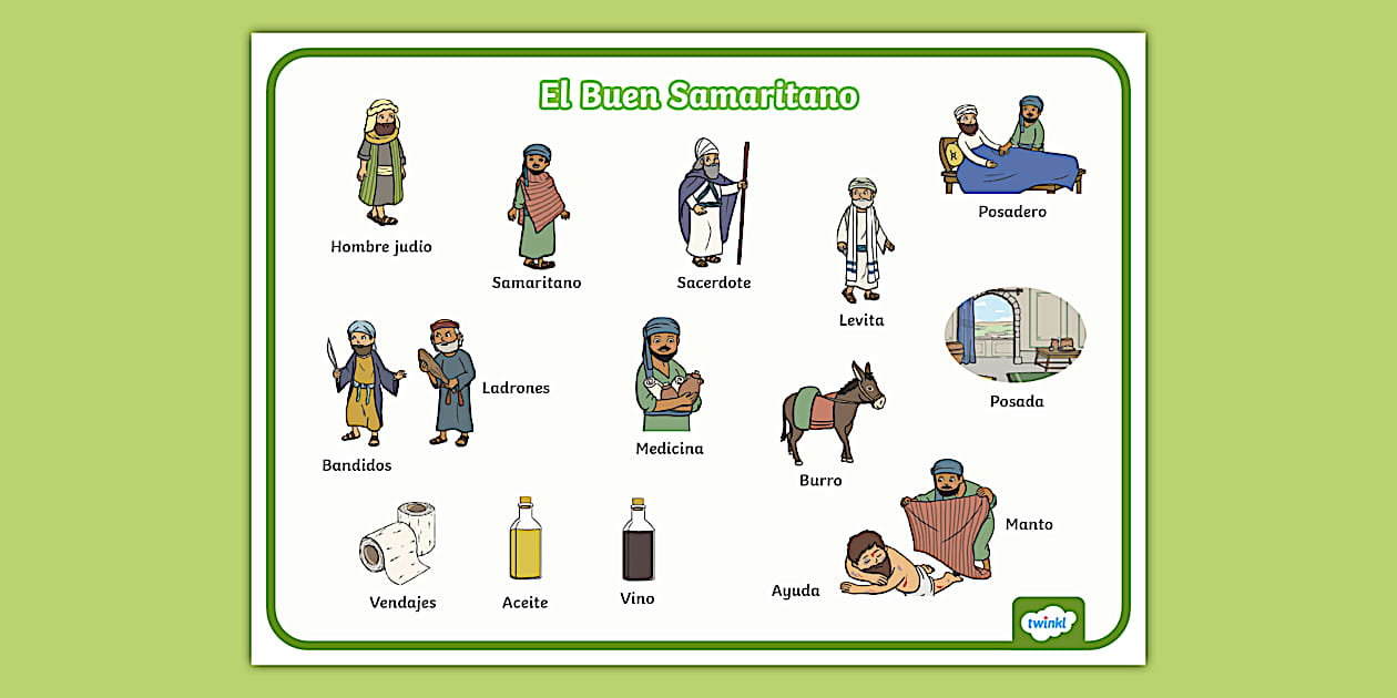 Vocabulario: El buen samaritano (Hecho por educadores)