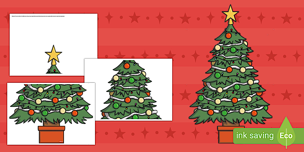 Large Christmas Tree Cut-Out (professor feito) - Twinkl
