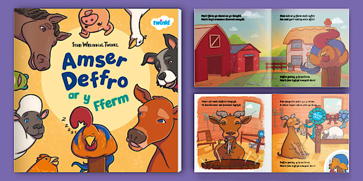 eLyfr Amser Deffro ar y Fferm (teacher made) - Twinkl