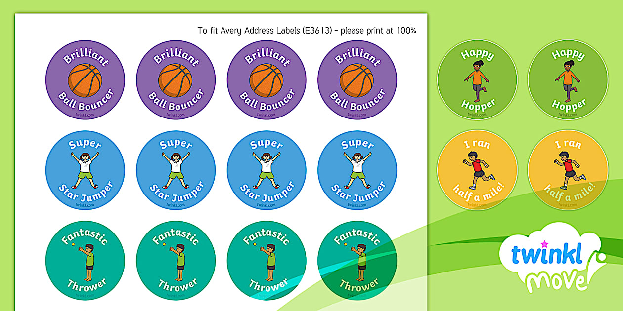 Twinkl Move Daily Challenge Stickers (Teacher-Made) - Twinkl