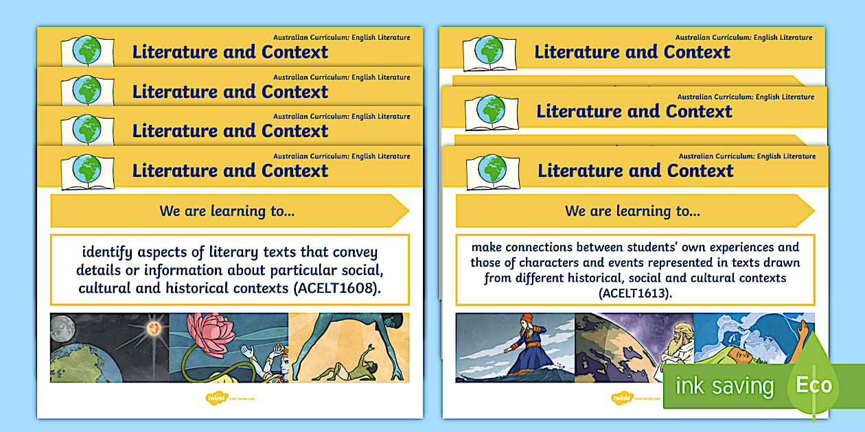 Literature Content Descriptions Literature and Context Display Posters