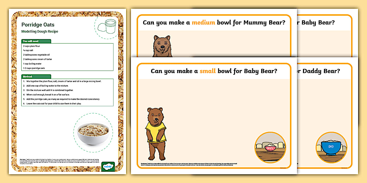 Goldilocks and the Three Bears Modelling Dough Pack | EYFS