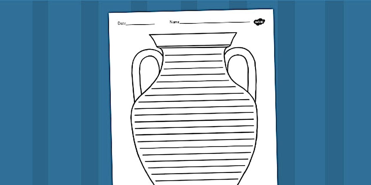 Ancient Greek Vase Writing Frame (teacher made) - Twinkl