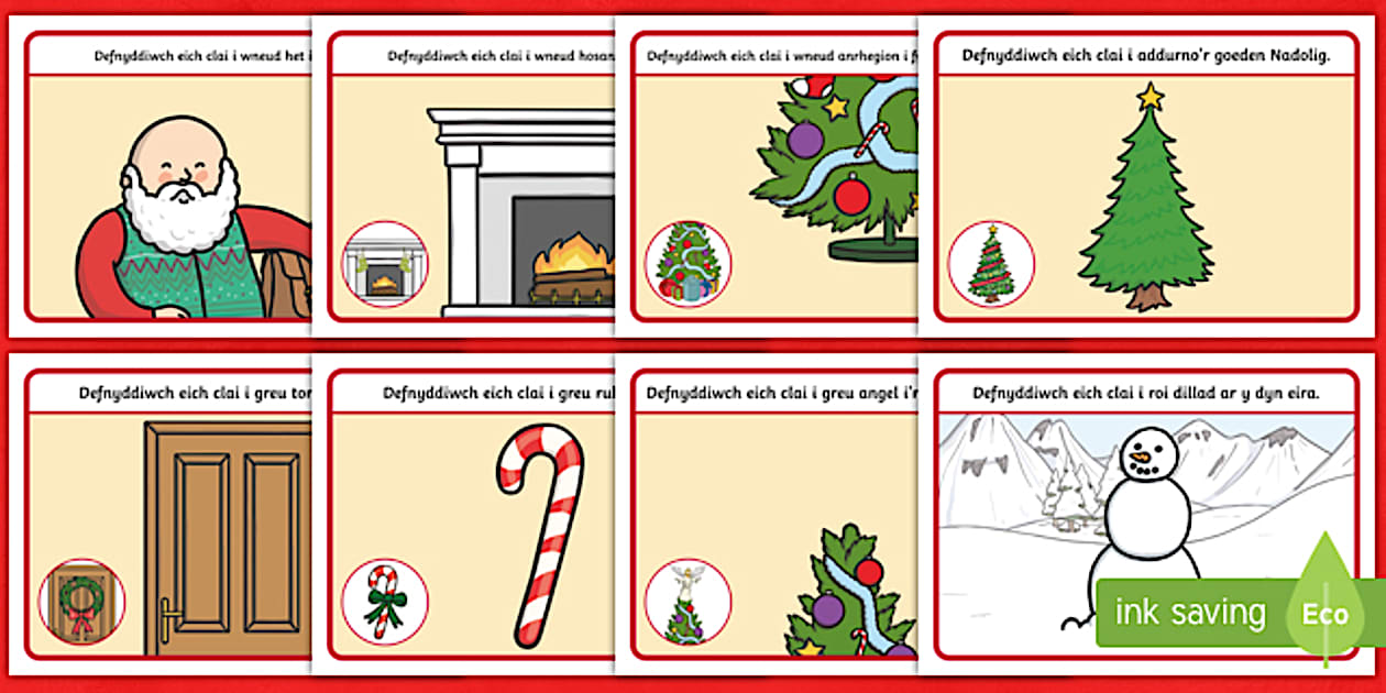 Christmas Modelling Dough Mat Welsh-christmas, welsh, toes, modelling dough