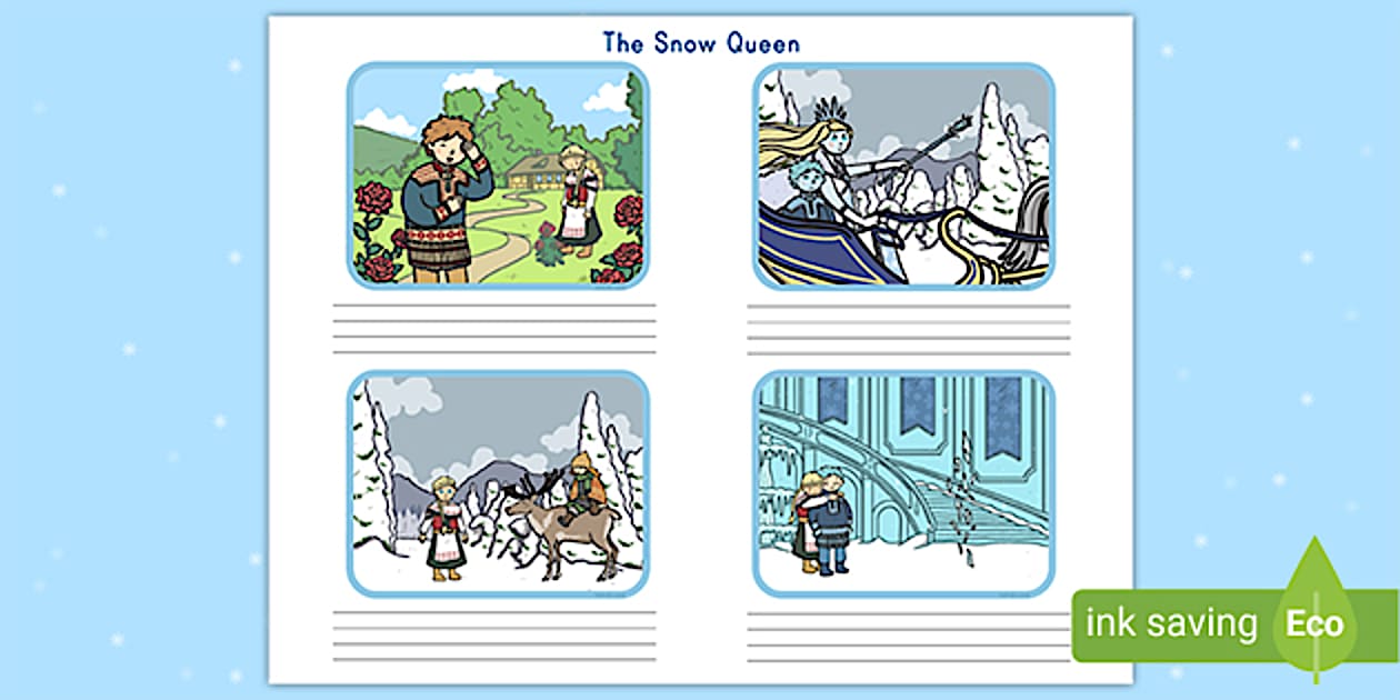 The Snow Queen Storyboard Template (teacher made) - Twinkl