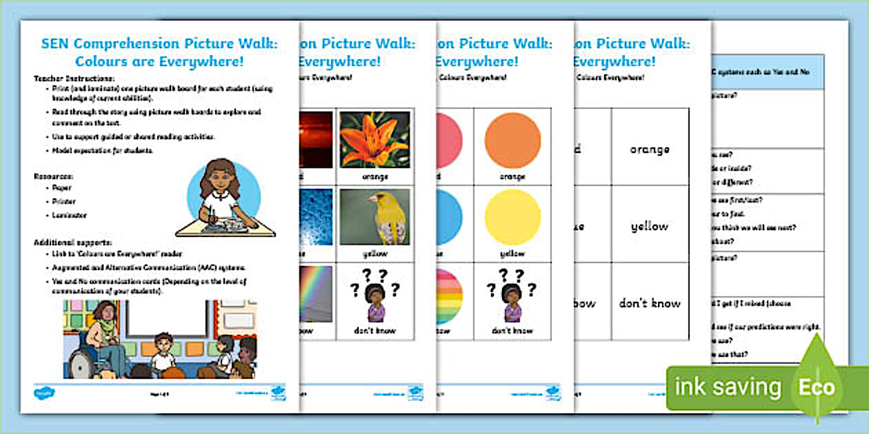 SEN Differentiated Comprehension Activity, Picture Walk