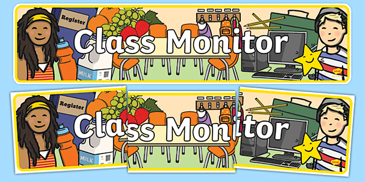 👉 Class Monitors Display Banner | Classroom Banners | Twinkl
