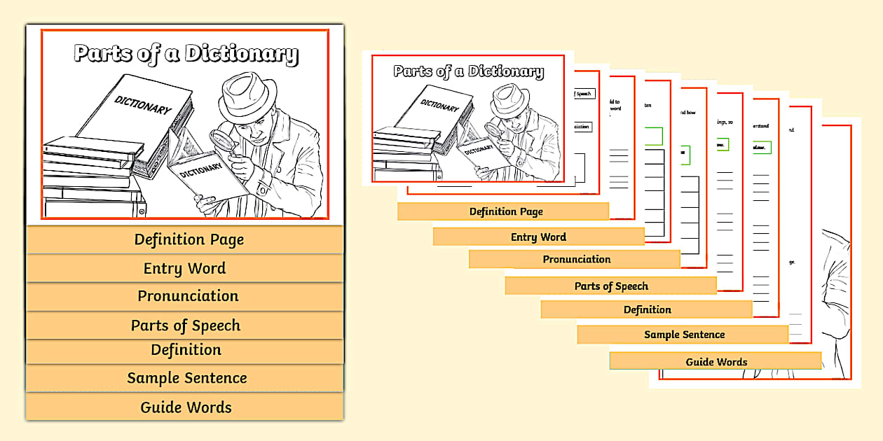 Parts of a Dictionary Entry Flipbook 3 - 6 | Twinkl - Twinkl
