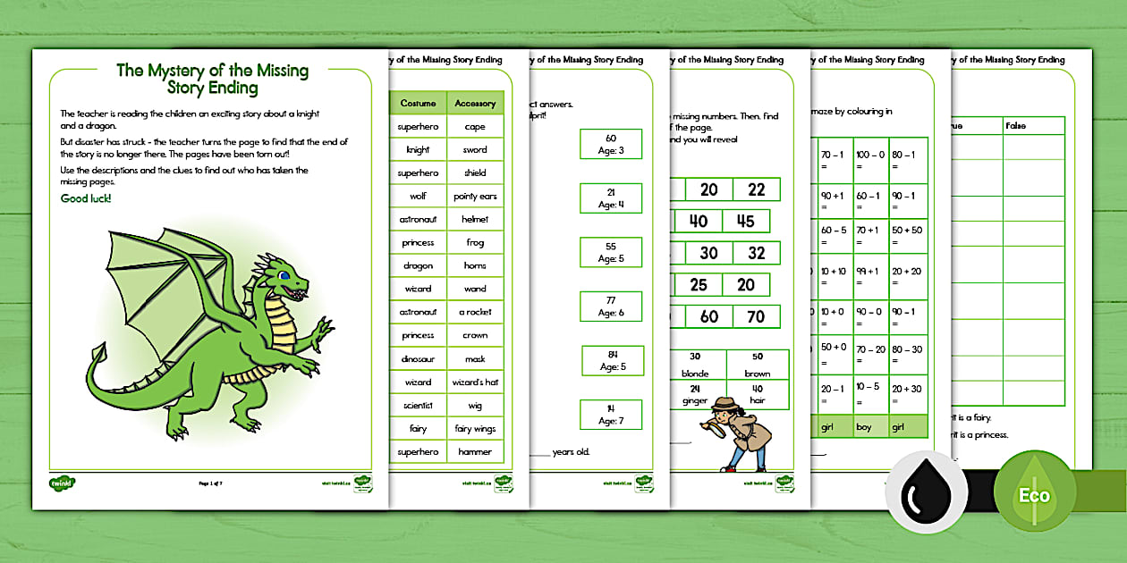 3rd Grade Math Story Game – Engaging Mystery Activity