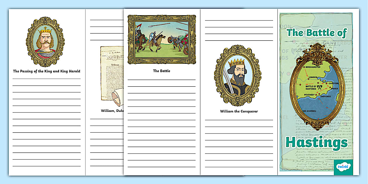 The Battle of Hastings Leaflet Template (teacher made)