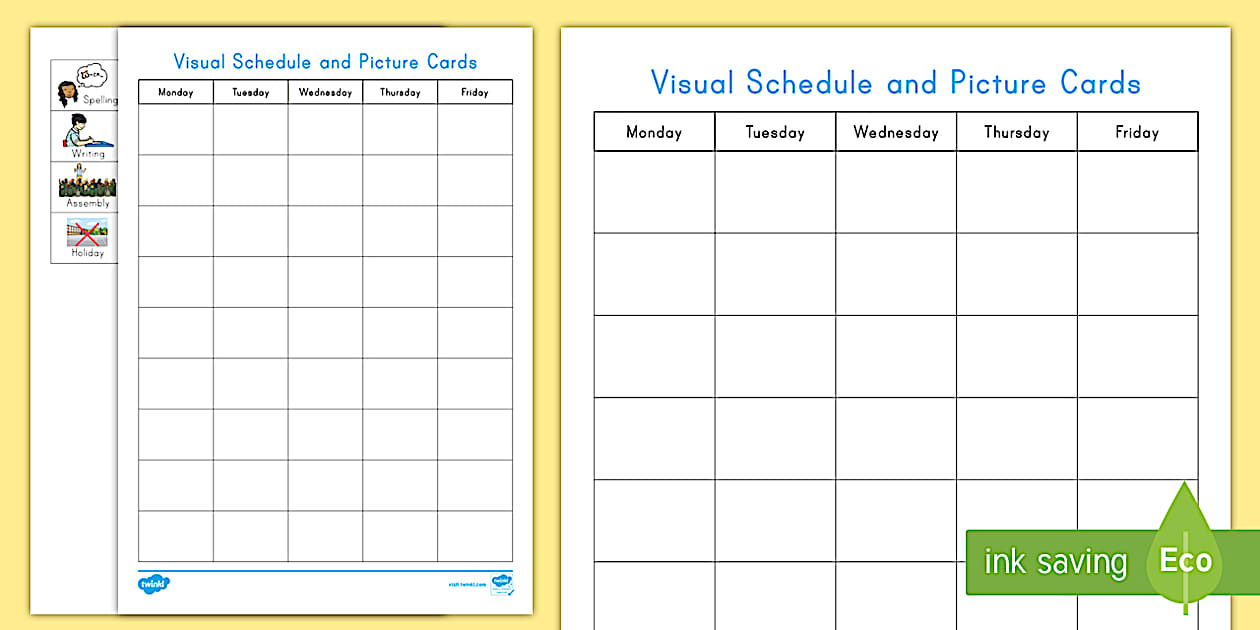 Editable Visual Schedule and Picture Cards - Twinkl