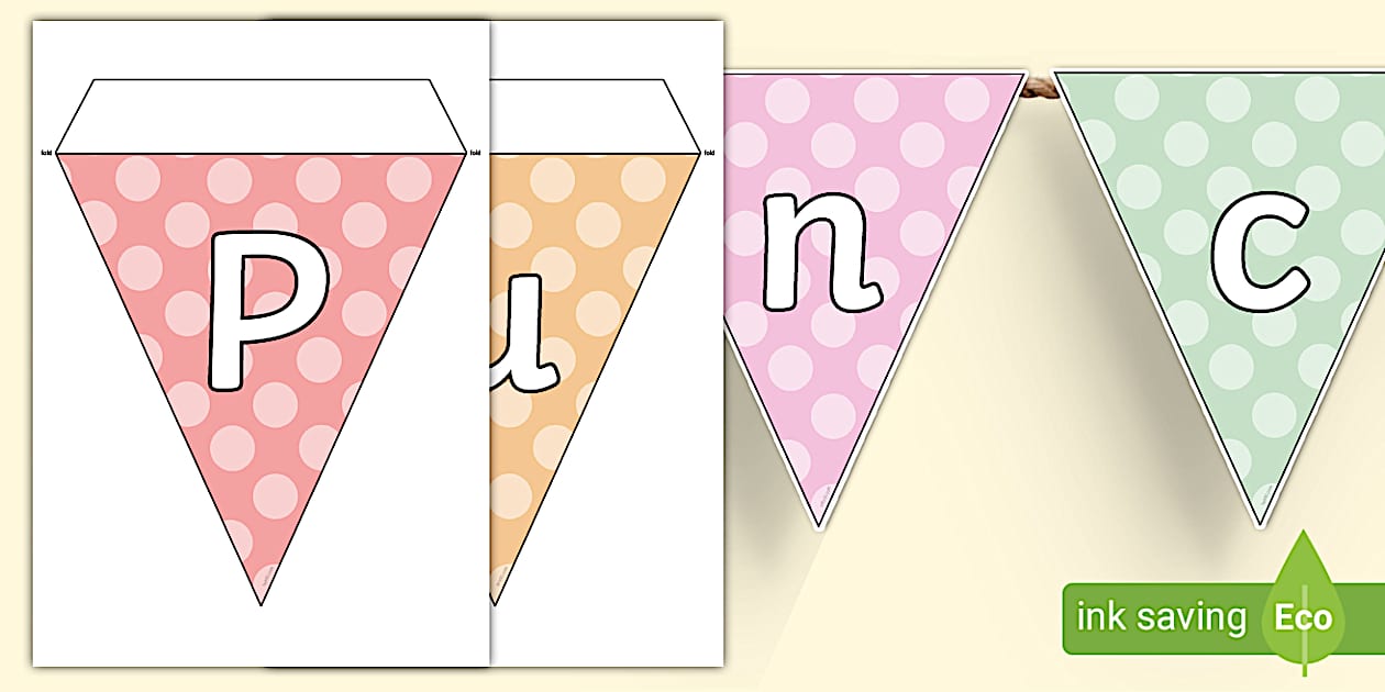 Pastel Punctuation Bunting | Pastel Bunting | Twinkl