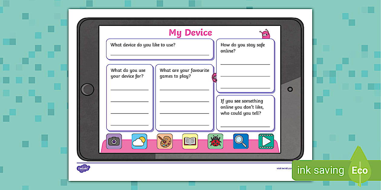 My Device Activity Sheet - KS1 (teacher made) - Twinkl