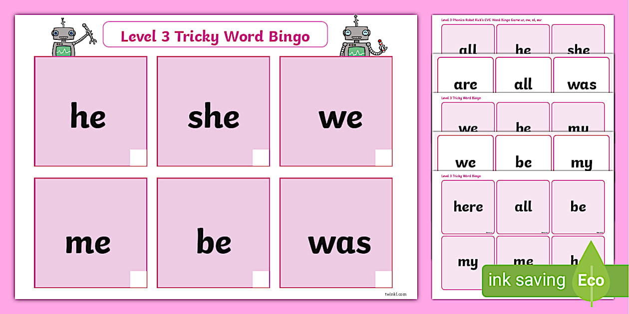 Level 3 Tricky Word Bingo (teacher made) - Twinkl