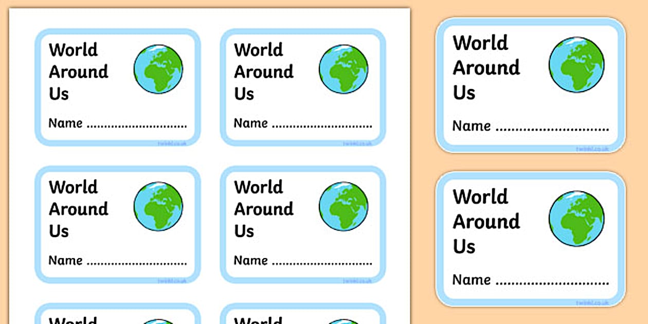 👉 World Around Us Book Labels (teacher made) - Twinkl