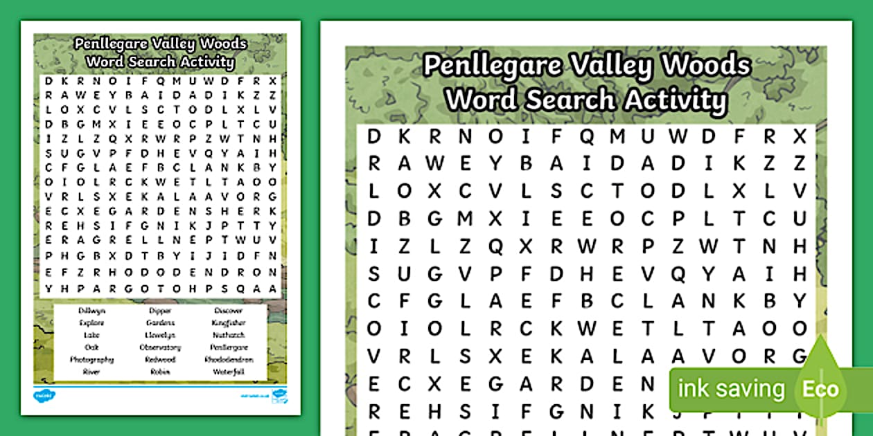 Penllergare Valley Woods Word Search Activity | Twinkl