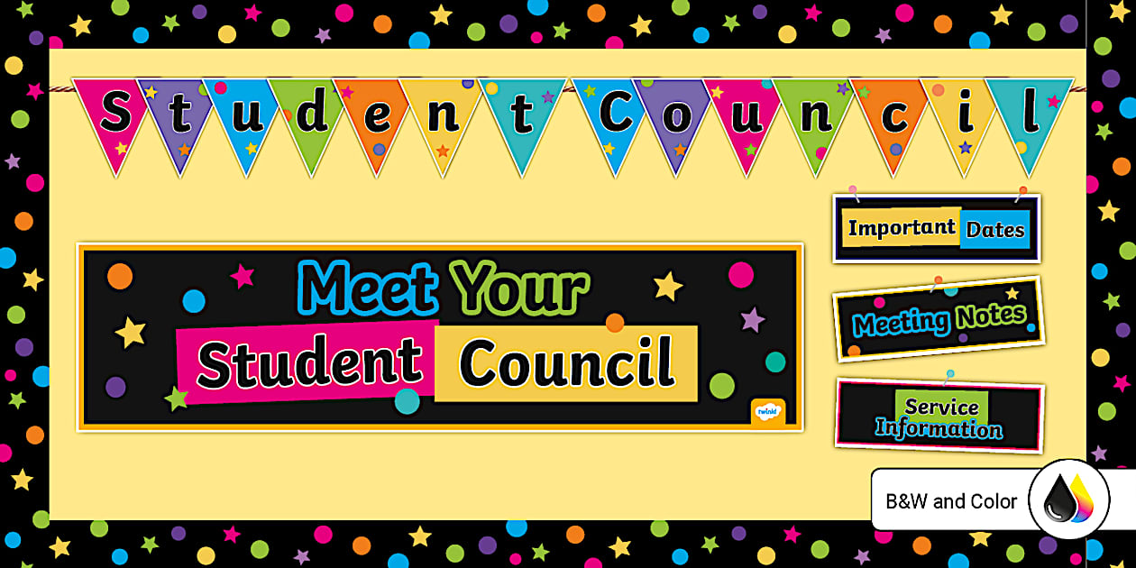 Student Council Notice Board Bulletin Board Pack - Twinkl