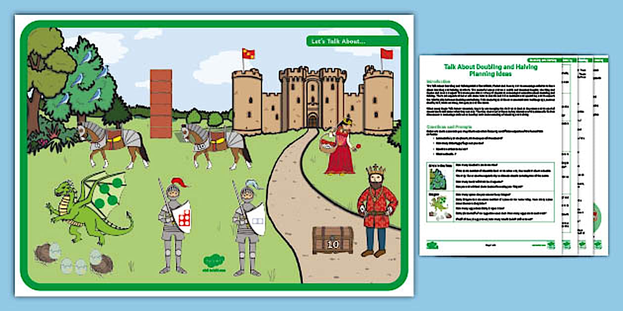 Talk About Doubling and Halving Maths Poster and Planning Ideas