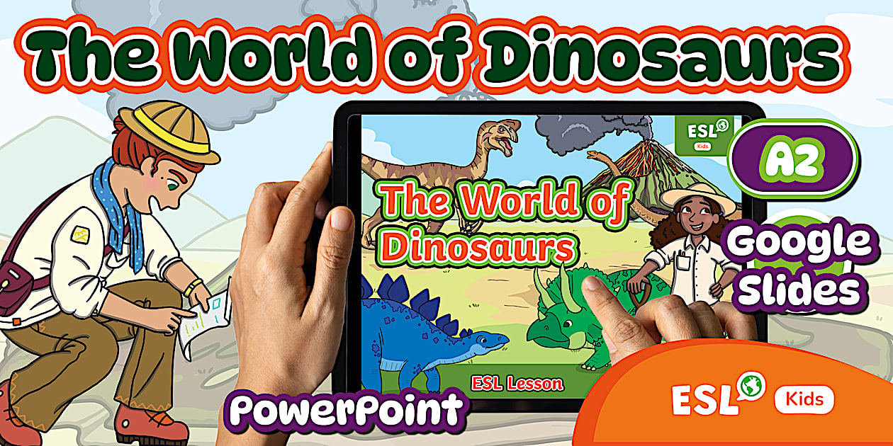 ESL The World of Dinosaurs Lesson for Kids