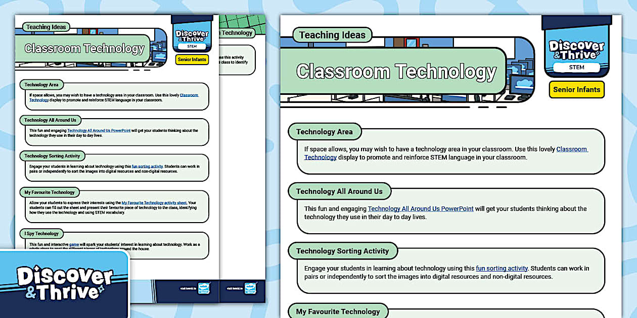 STEM (Technology) Classroom Technology Teaching Ideas