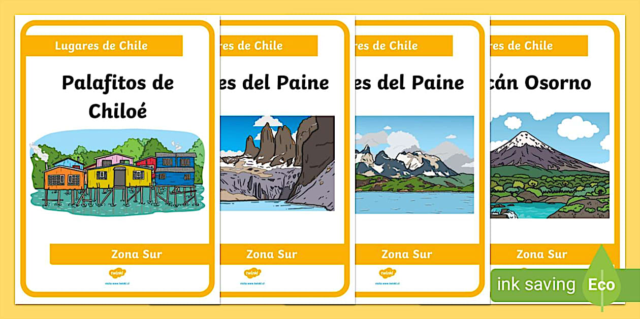 Póster: Lugares de Chile Zona Sur