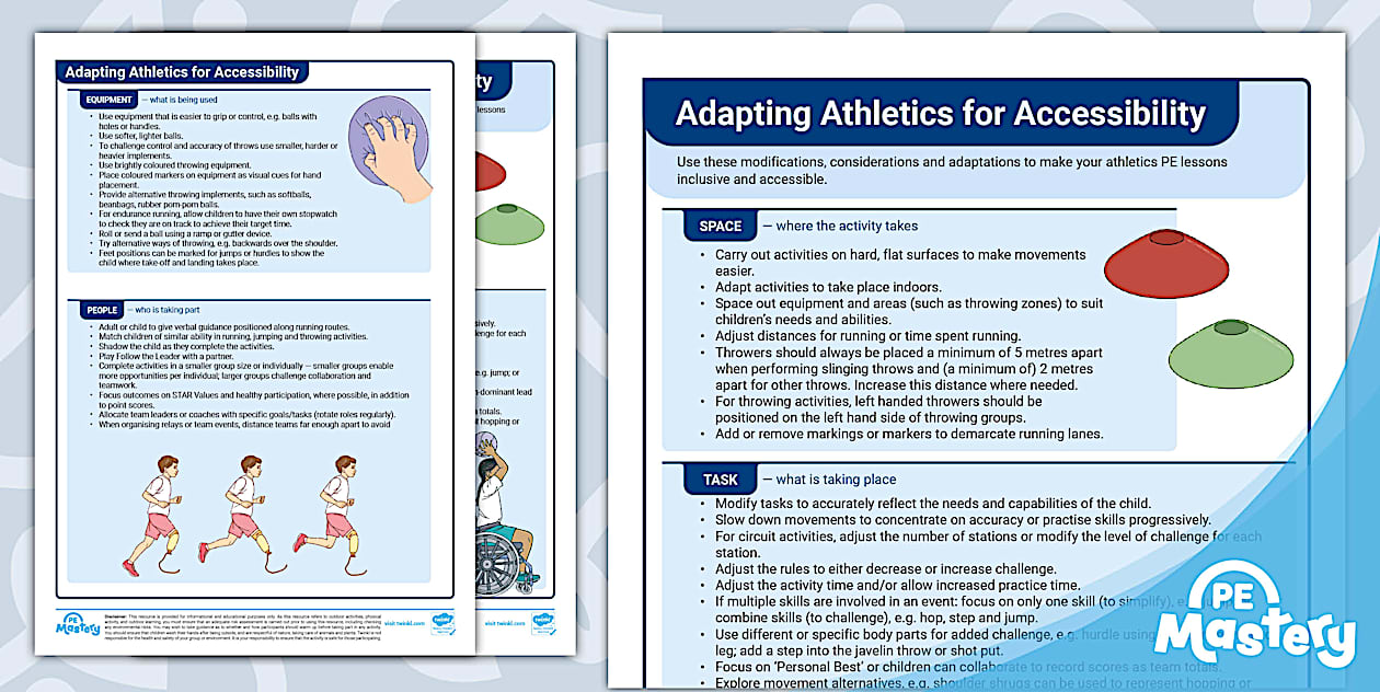 Accessibility in Athletics: Inclusive PE Guidance - Twinkl