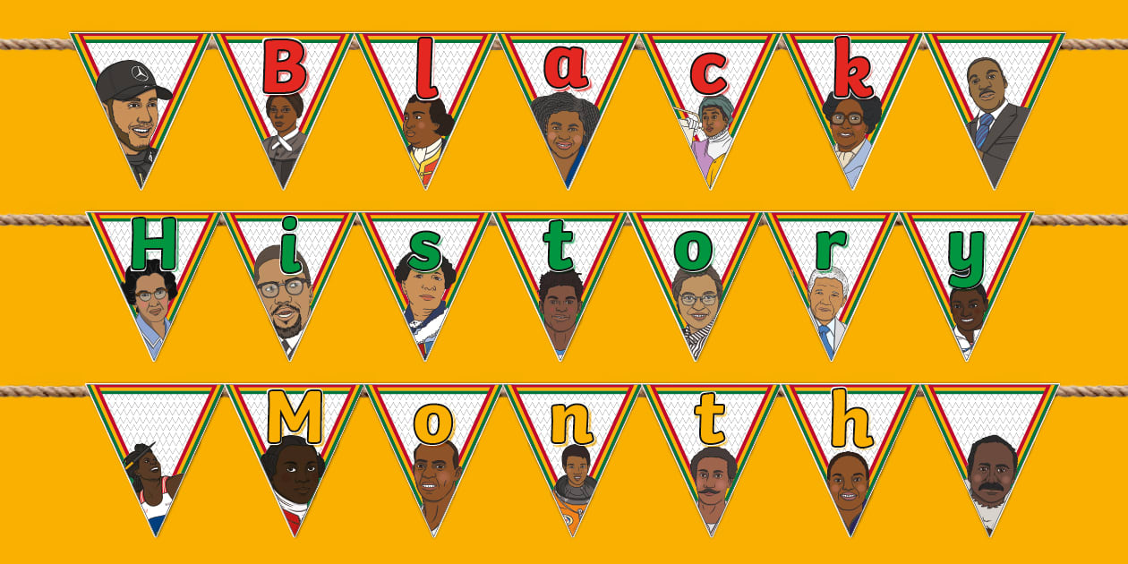 KS1 Black History Month Display Bunting (teacher made)