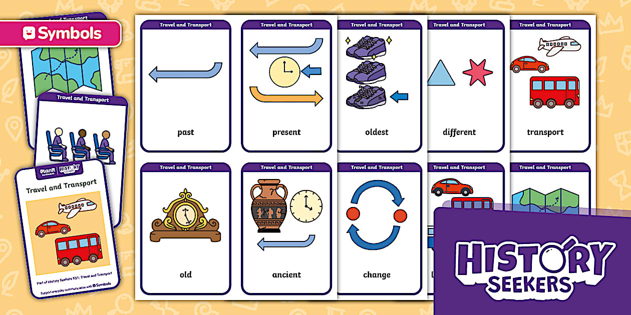 Twinkl Symbols: Travel and Transport: Flashcards